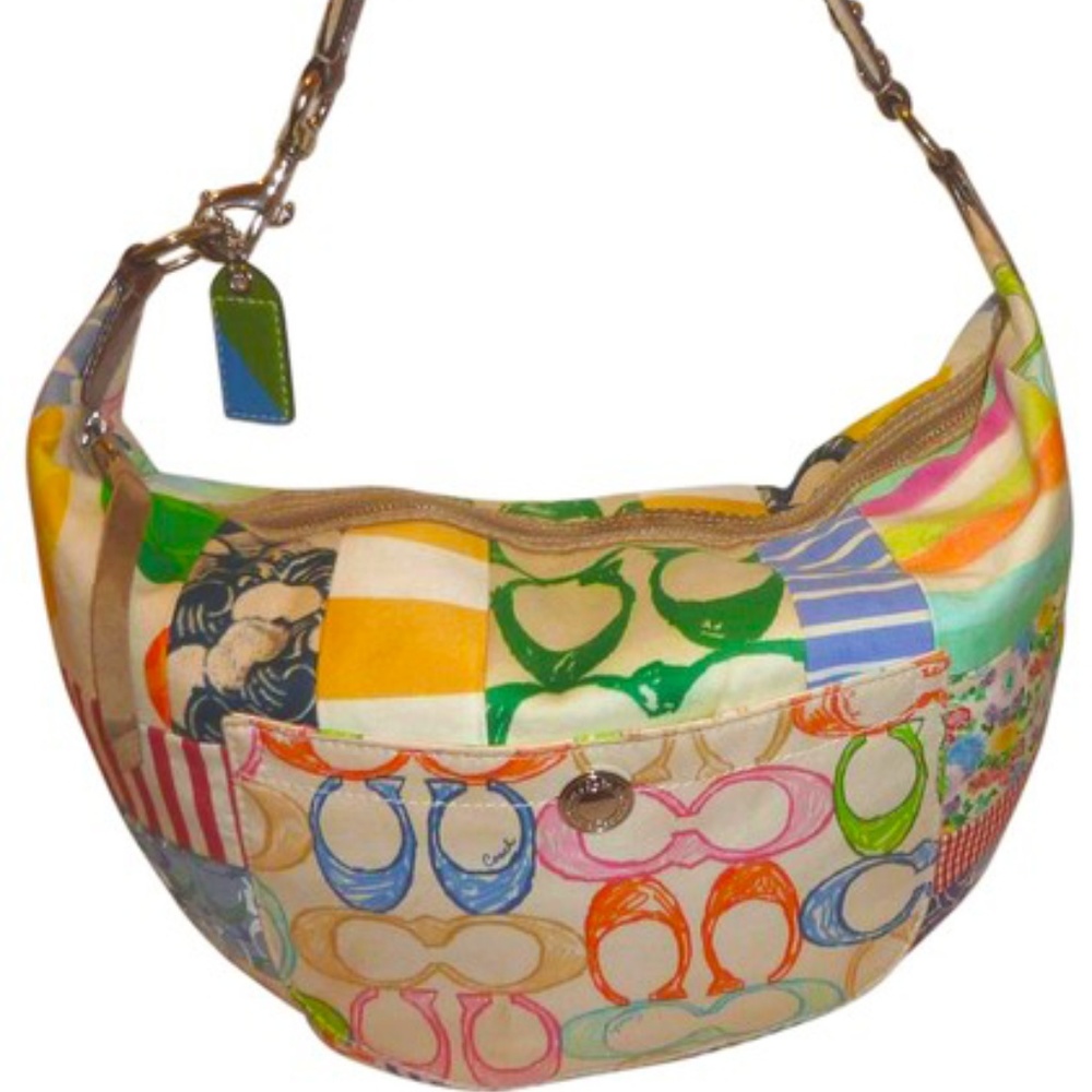 Coach Colorful Signature Monogram Shoulder Bag - Gem
